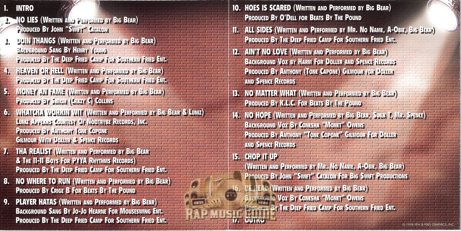 Big Bear - Doin Thangs: CD | Rap Music Guide